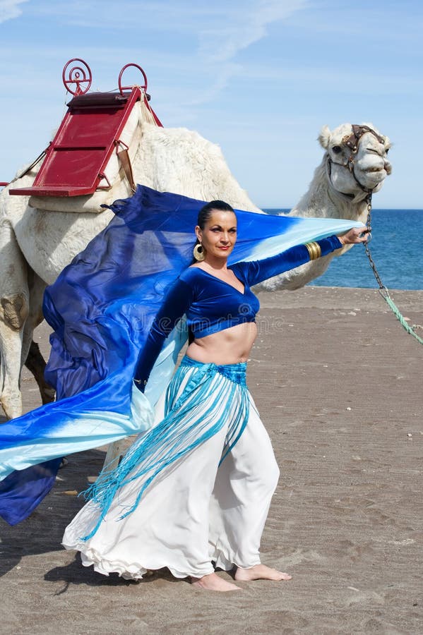 Belly Dancer on a Beach stock photo. Image of belly, seductive - 13278100