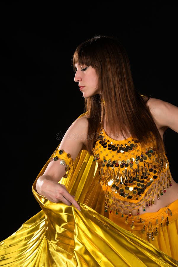 Belly dancer stock image. Image of slim, brunette, belly - 55262263