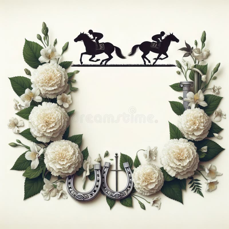 Belmont Stakes Graphics Template Stock Illustration - Illustration of ...