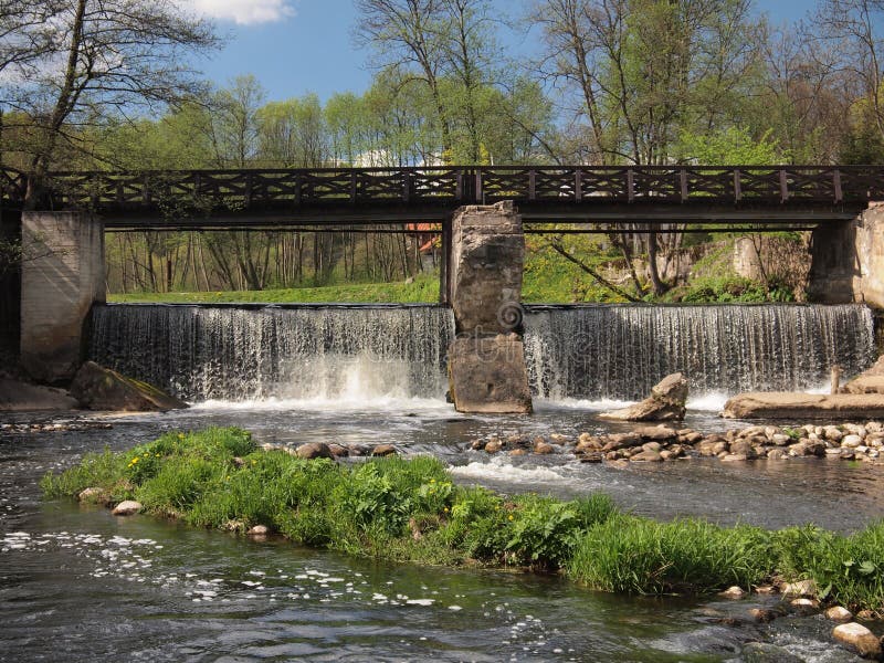 Belmontas Waterfalls (Vilnius, Lithuania) Stock Image - Image of centre ...