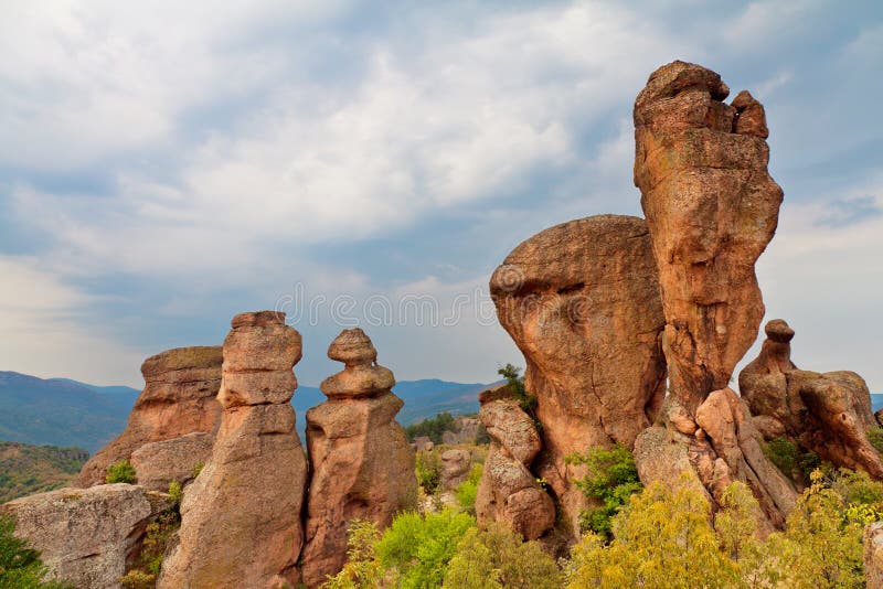 The Belogradchik Rocks Wonder Stock Image - Image of tourism, wonder ...
