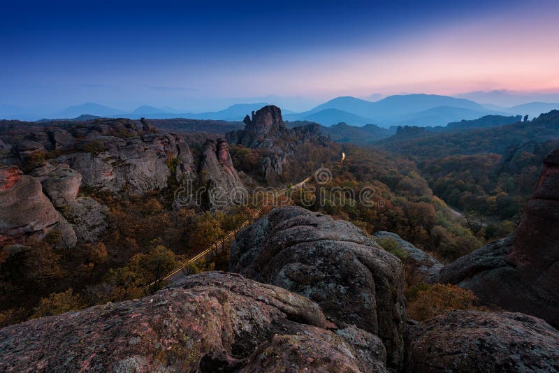 Belogradchik Rocks in Bulgaria Stock Image - Image of horizontal, night ...