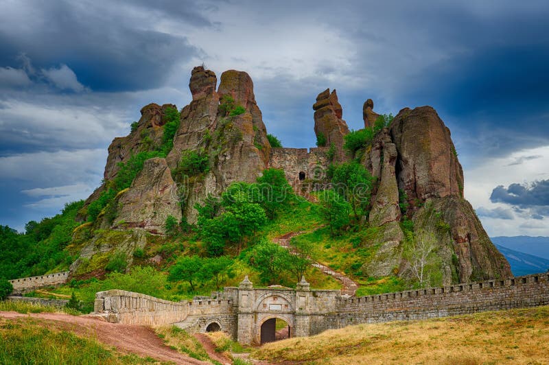 Belogradchik Rocks Fortress, Bulgaria Stock Image - Image of natural ...