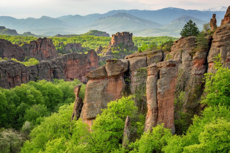 The Belogradchik Rocks Wonder Stock Image - Image of tourism, wonder ...