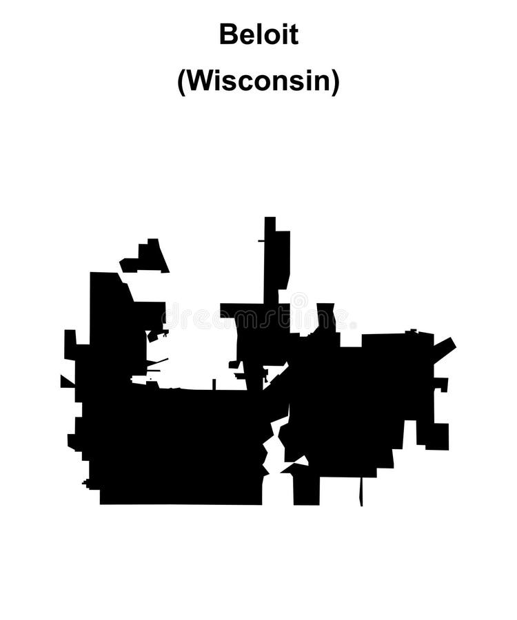Beloit outline map stock vector. Illustration of contour - 357623968