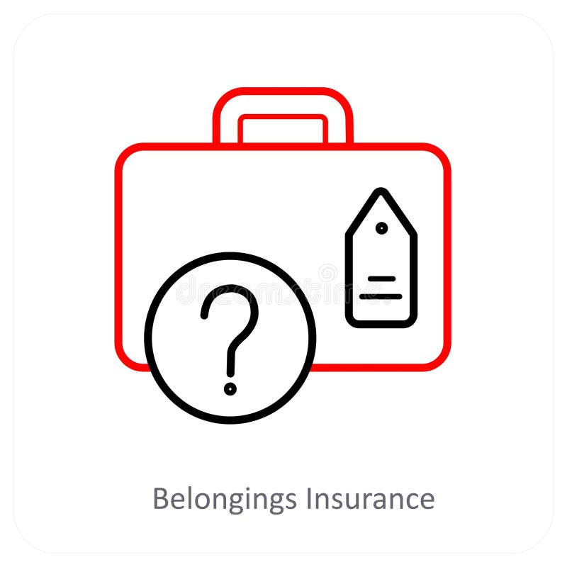 Belongings Insurance stock vector. Illustration of traveling - 338626095