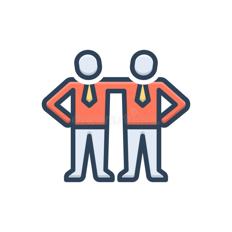 Color Illustration Icon for Belongs, Friend and Member Stock ...