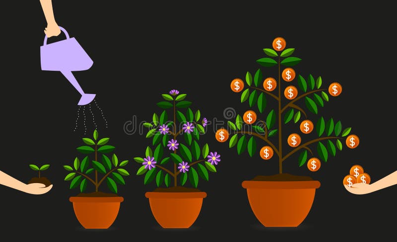 Beloning van investering vector illustratie. Illustration of geld ...