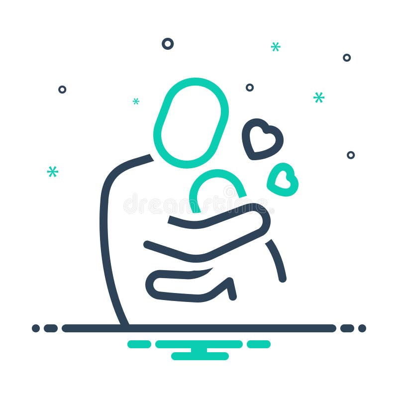 Mix Icon for Beloved, Hug and Loved Stock Vector - Illustration of ...