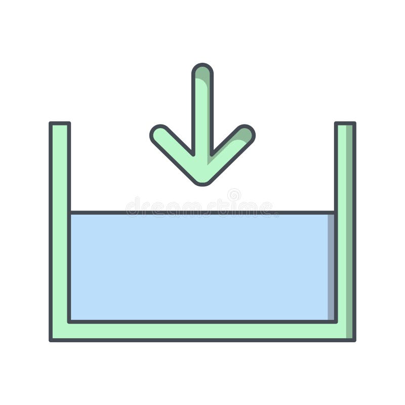 Below Sea Level Vector Icon Stock Illustration - Illustration of sign ...