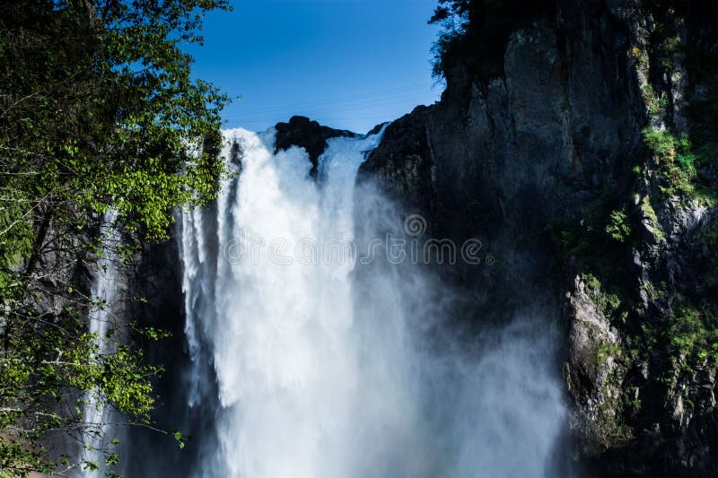 Below Snoqualmie Falls Washington Spring Stock Photo - Image of stream ...