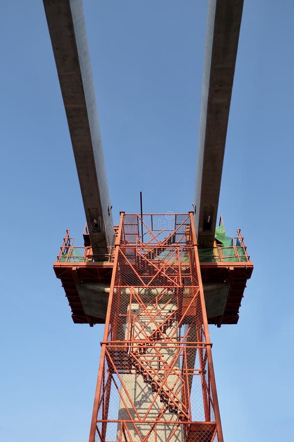 Below View of the Monorail Construction Site Stock Photo - Image of ...