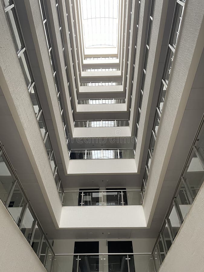 Below View of a Multi-story Office Building. Stock Image - Image of ...