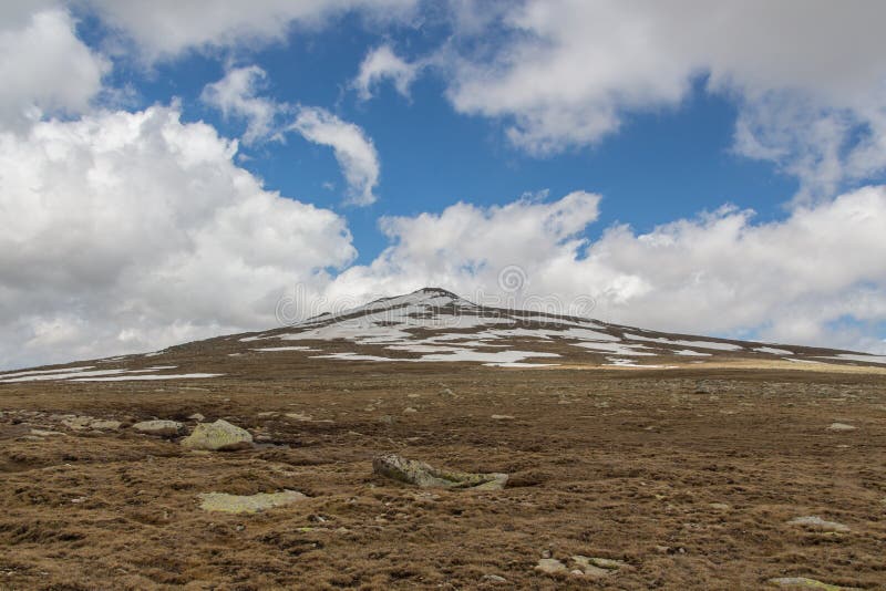 From Below You Can See the Magnitude of the Top of the Mountain Stock ...