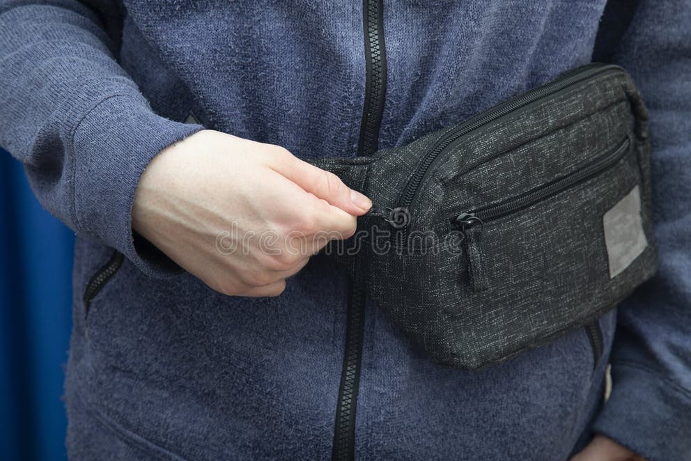 Belt Bag .a Bag for Carrying Small Things and Documents Stock Photo ...