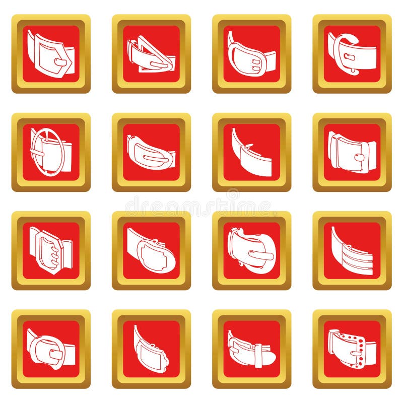 Belt Buckle Icons Stock Illustrations – 774 Belt Buckle Icons Stock ...