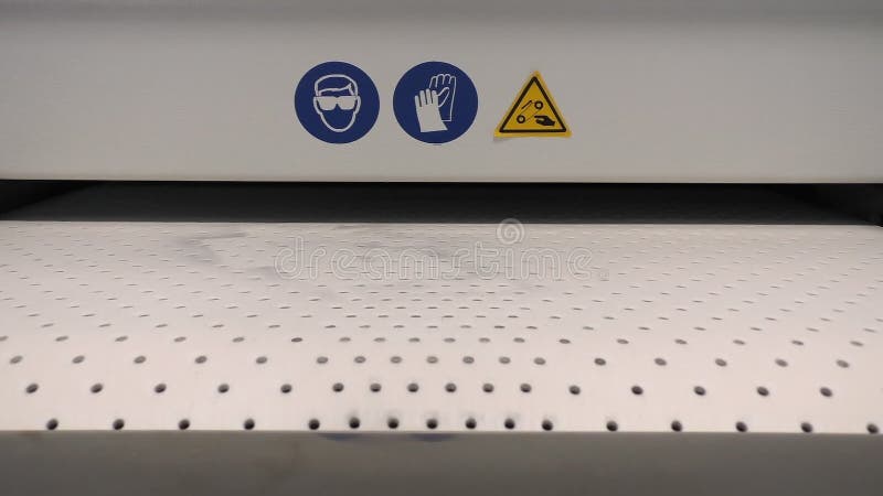 Belt Conveyor Warning Stickers Stock Footage - Video of factory, belt ...