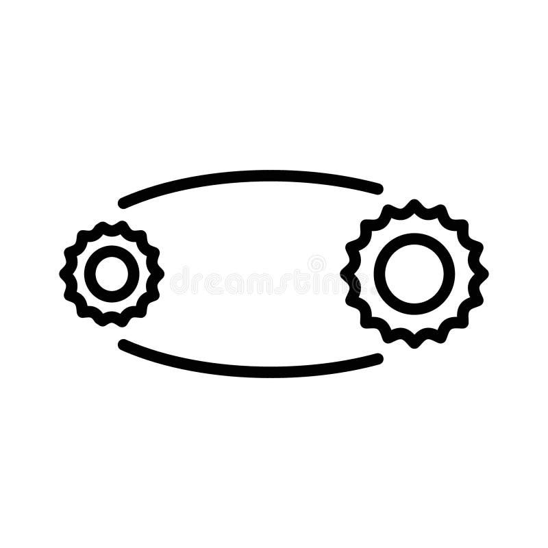 Belt Drive Icon Design in Filled and Outlined Style Stock Vector ...