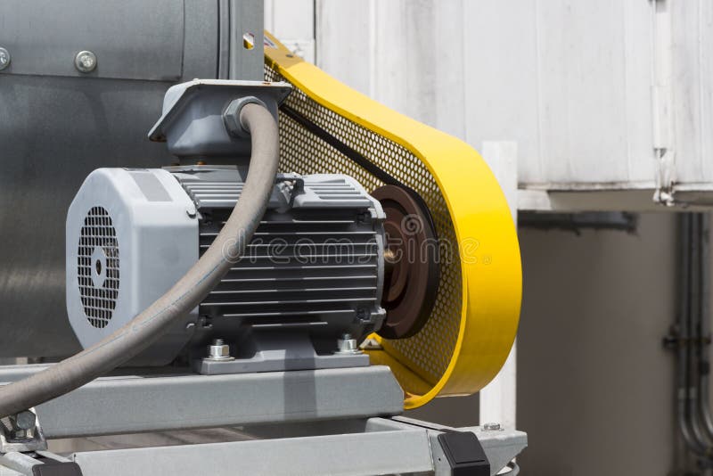 Belt Guard Safety Protection of Motor Stock Image - Image of install ...