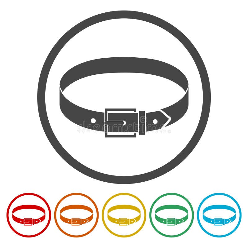 Belt Icons Set - Vector Illustration Stock Vector - Illustration of ...
