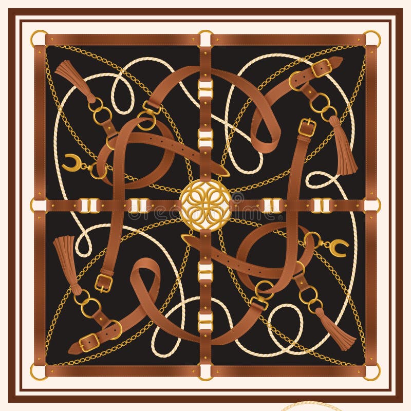 Belt Realistic Design stock vector. Illustration of golden - 150473664