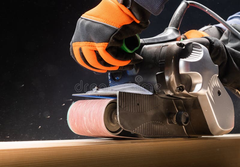 Belt Sander. Manual, Carpenter Stock Photo - Image of industrial ...