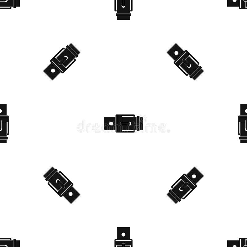 Belt with Square Buckle Pattern Seamless Black Stock Vector ...