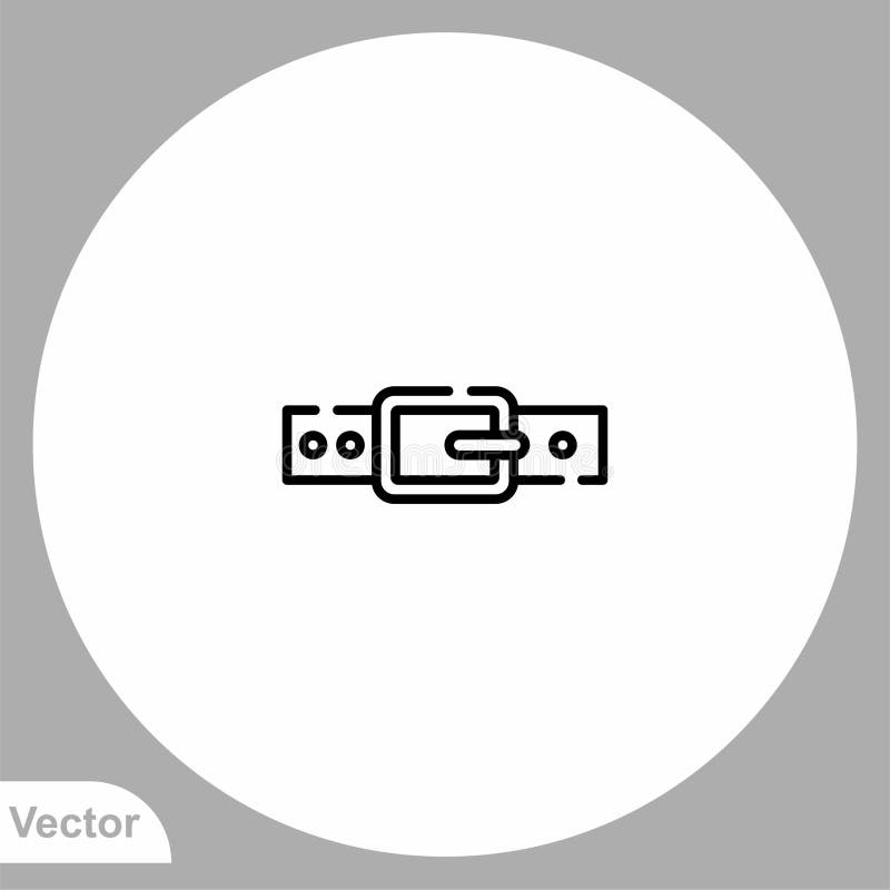 Belt Vector Icon Sign Symbol Stock Vector - Illustration of button ...