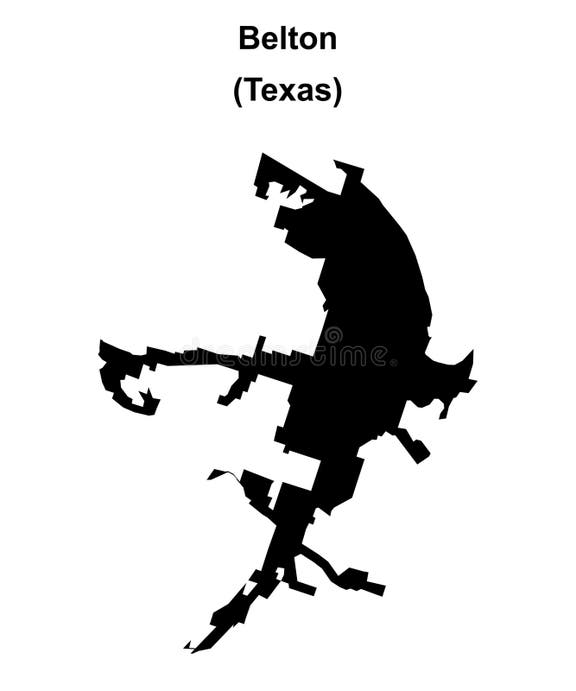 Belton outline map stock vector. Illustration of detailed - 357642753