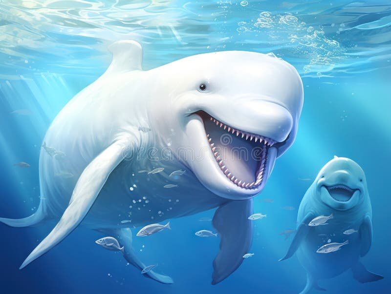 Beluga stock illustration. Illustration of wildlife - 293681198