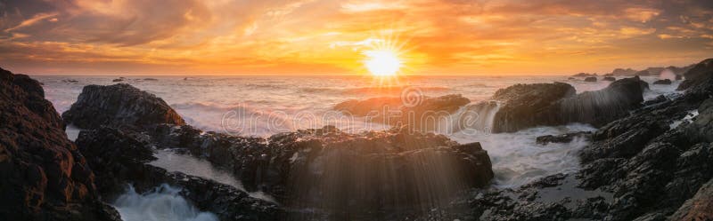 Beluga Sunset Panoramic Banner Style Stock Image - Image of falls ...