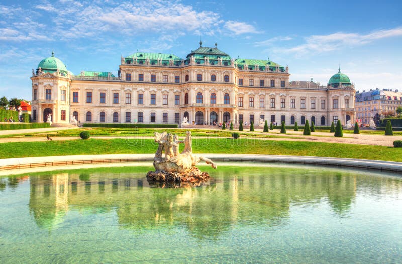 Belvedere Palace in Vienna, Austria Stock Image - Image of austrian ...