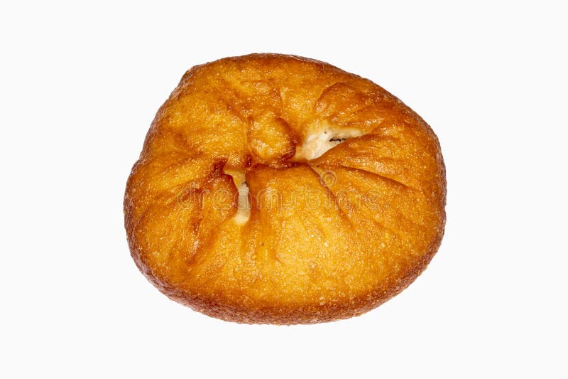 Belyash with Meat on a White Background.a Pie with Meat Filling Stock ...