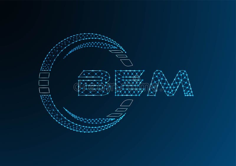 BEM Low Poly Letter Logo Vector Design. BEM Stock Vector - Illustration ...