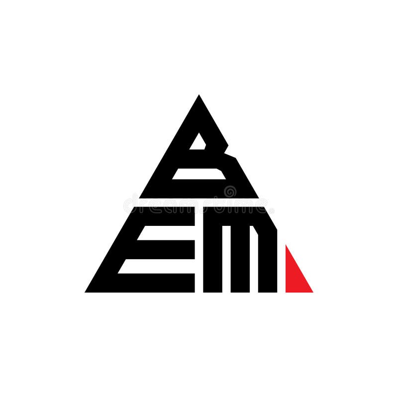 BEM Triangle Letter Logo Design with Triangle Shape. BEM Triangle Logo ...