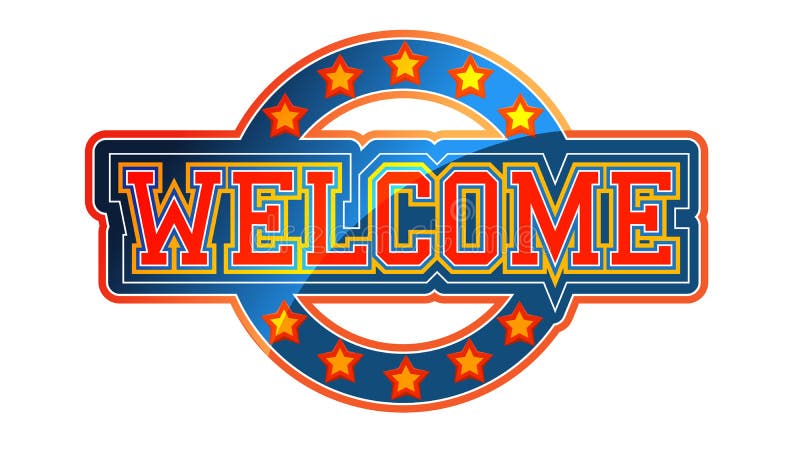 Bem-vindo ilustração stock. Ilustração de tipografia - 41665208