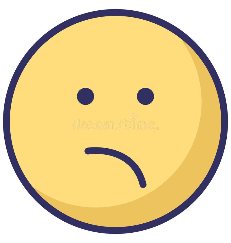 Bemused Face, Emoticons Vector Isolated Icon Which Can Easily Modify or ...