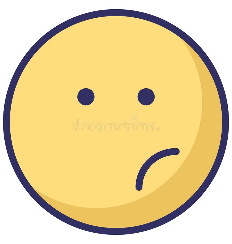 Bemused Face, Emoticons Vector Isolated Icon Which Can Easily Modify or ...