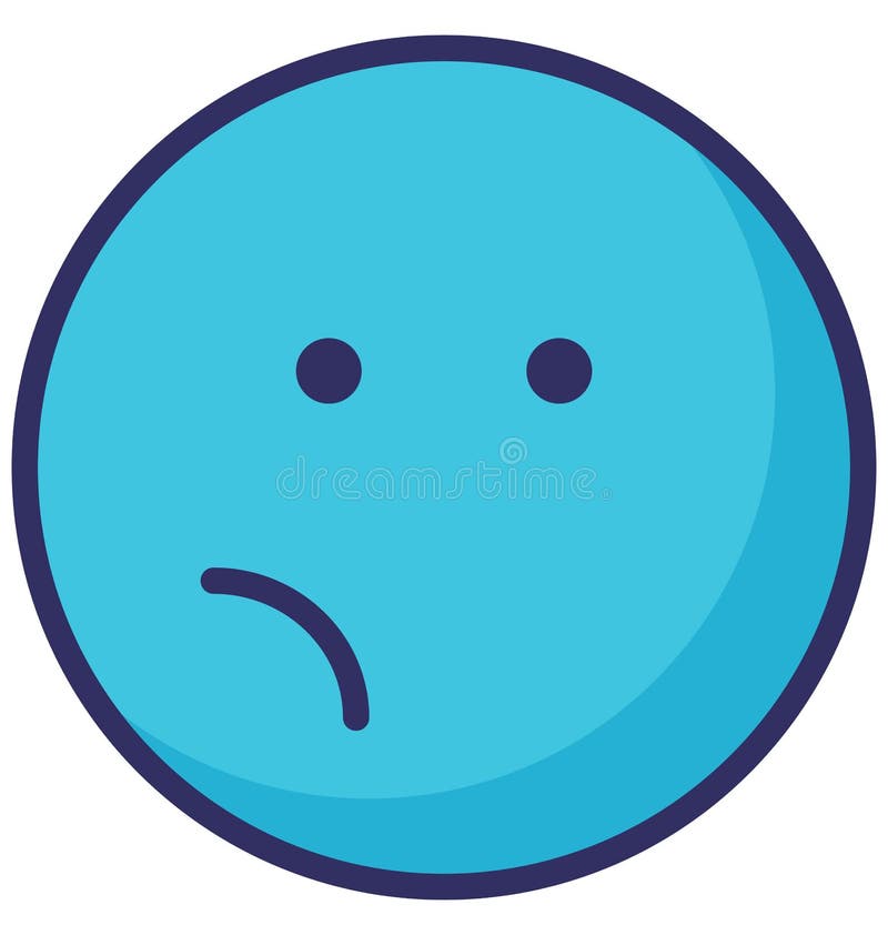 Bemused Face, Emoticons Vector Isolated Icon Which Can Easily Modify or ...