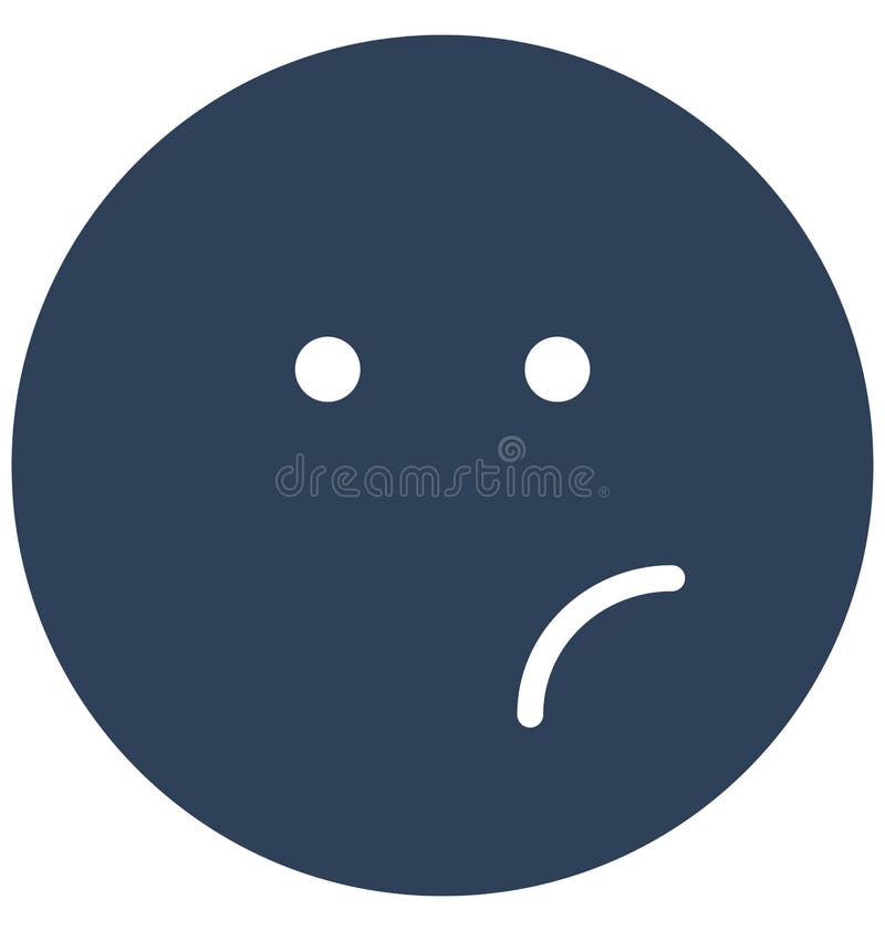 Bemused Face, Emoticons Vector Isolated Icon Which Can Easily Modify or ...
