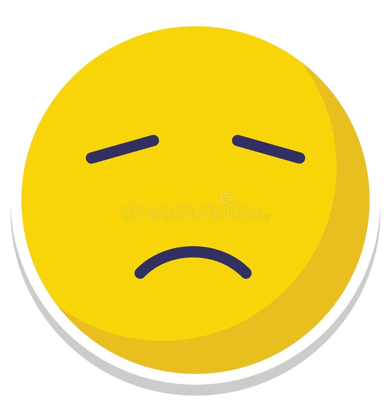 Bemused Face, Nodding Vector Isolated Icon Which Can Easily Modify or ...