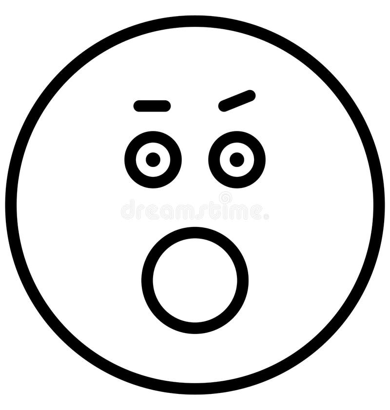 Bemused Face, Stare Emoticon Vector Isolated Icon Which Can Easily ...