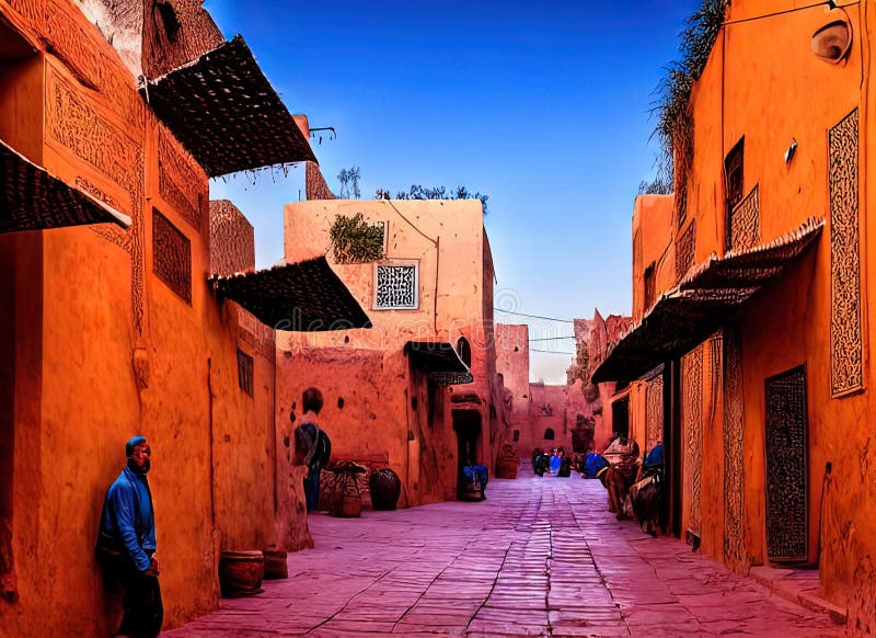 Ben Guerir, Marrakech-Safi, Morocco. Generative AI. Stock Illustration ...