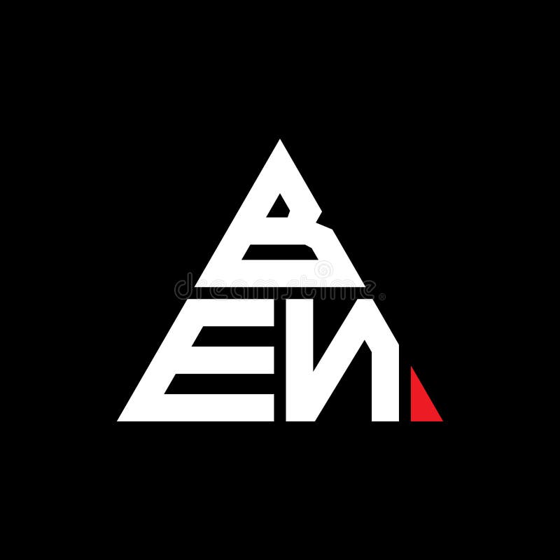 BEN Triangle Letter Logo Design with Triangle Shape. BEN Triangle Logo ...