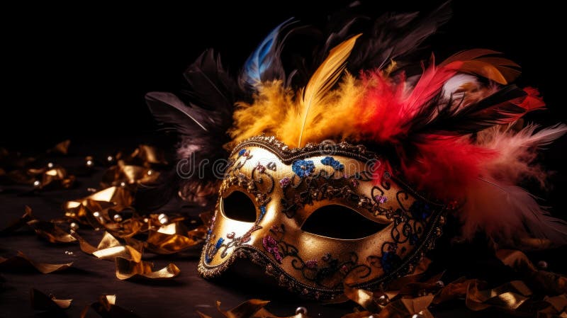 Benatska Maska on Abstract Background, Generative Ai. Stock ...
