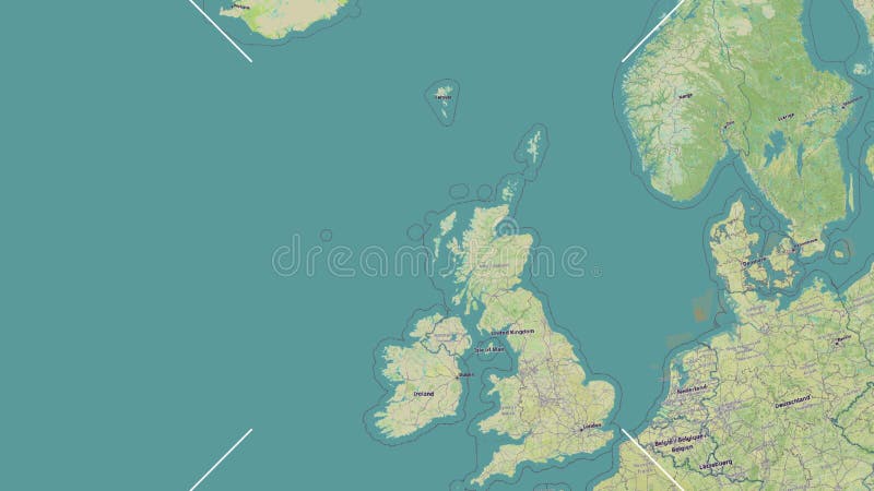 Benbecula Island. OSM Map. Slide Stock Footage - Video of science, land ...