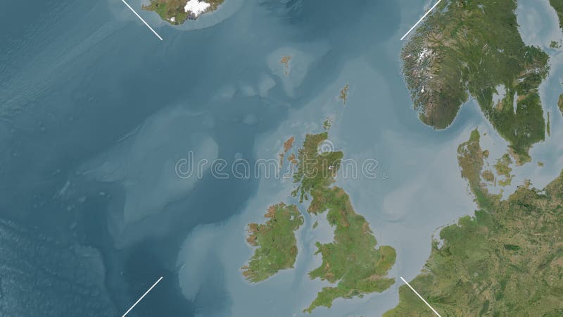 Benbecula Island. Bilevel Map. Zoom Stock Footage - Video of geographic ...