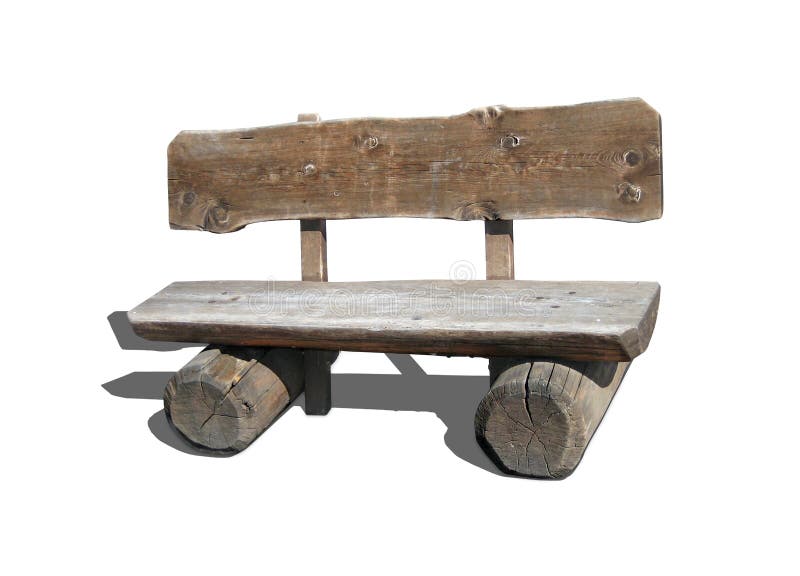 Primitive log benches, stock image. Image of hard, outdoors - 33831043