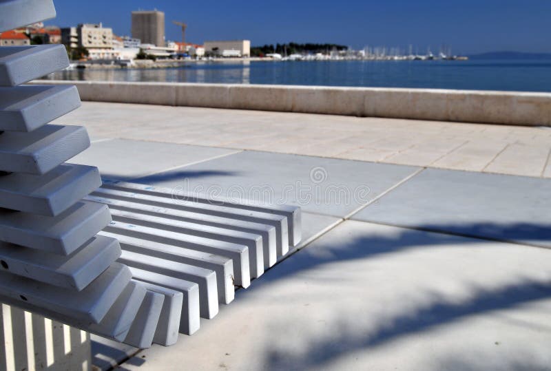 Bench stock image. Image of destination, harbor, meeting - 18346729