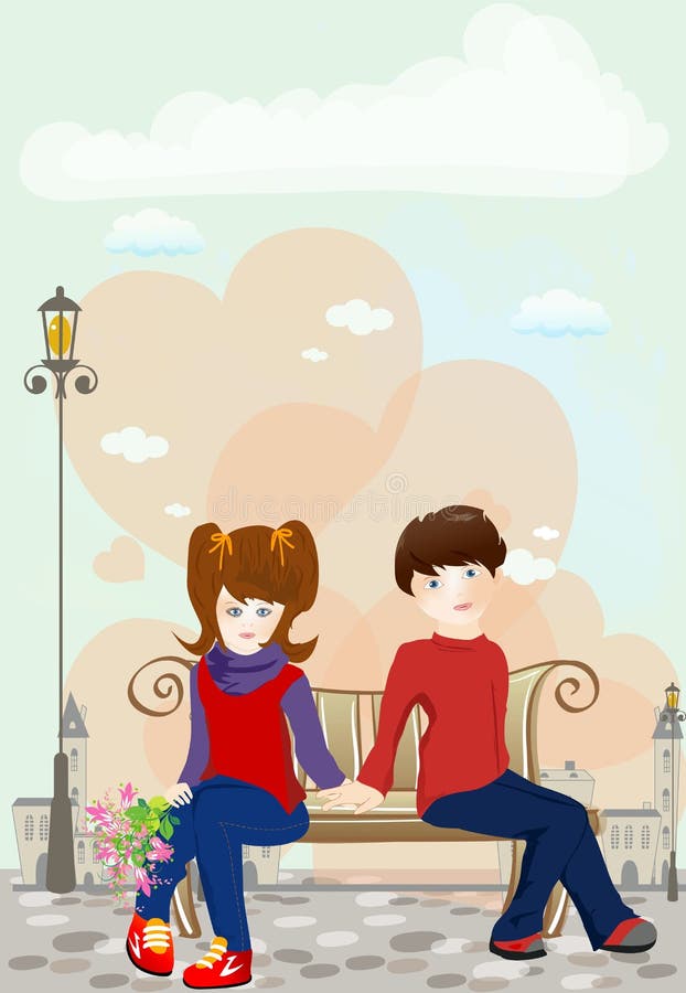 Boy Girl First Meet Stock Illustrations – 40 Boy Girl First Meet Stock ...